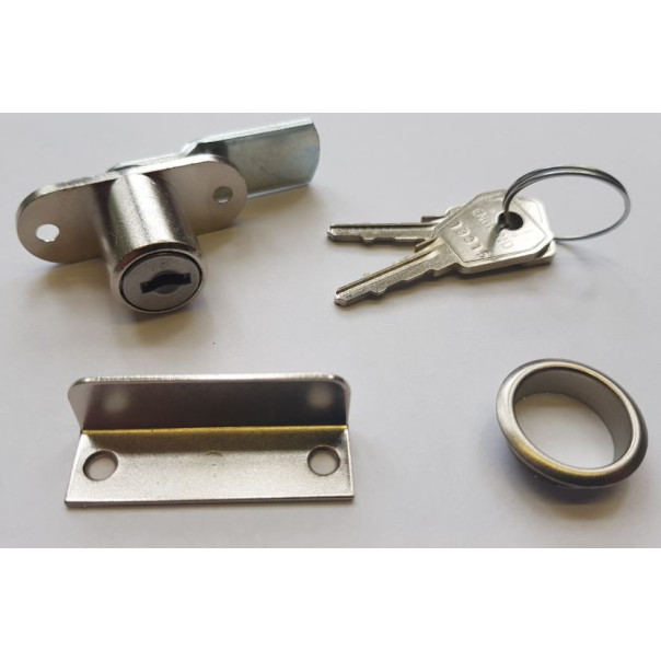 Lowe & Fletcher 19mm Tambour Lock 5811 (with 3mm cranked cam) set c/w ...